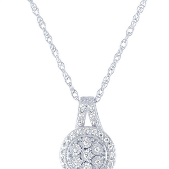 Jewelry | 11 Ct Gen Diamond Necklace In Sterling Silver | Poshmark